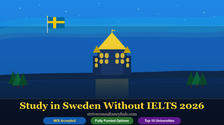 Study in Sweden Without IELTS 2026 | Full Guide